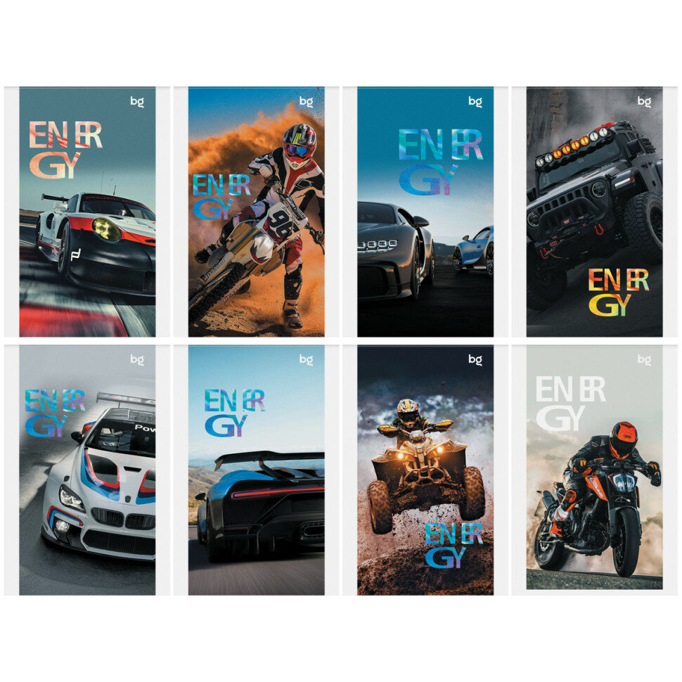 Блокнот А6 48л. на скрепке BG "Racing cars", 24 штук, 372704