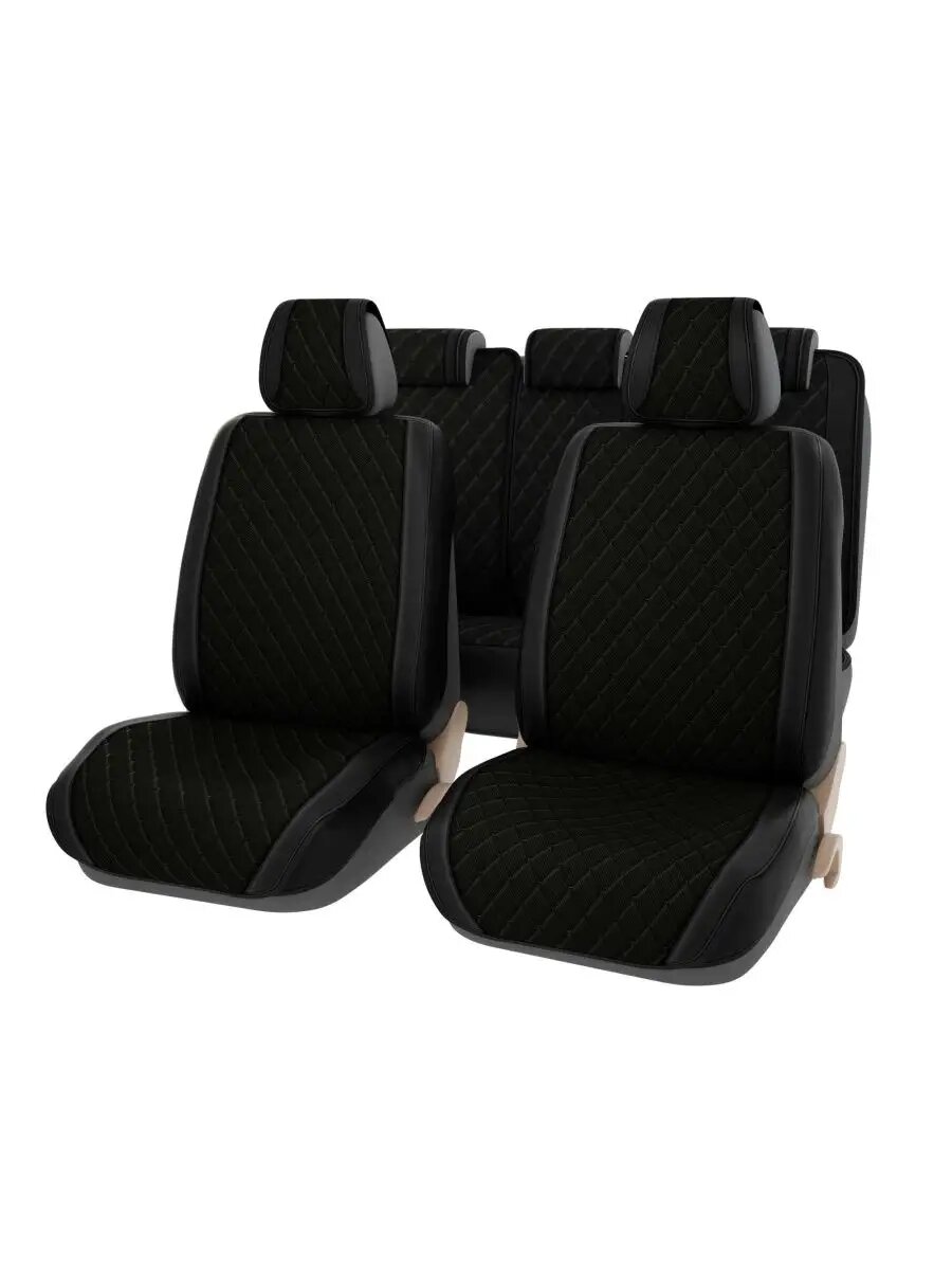 Накидки 2D "PREMIUM" PSV Kosmos, черные, отстрочка черная