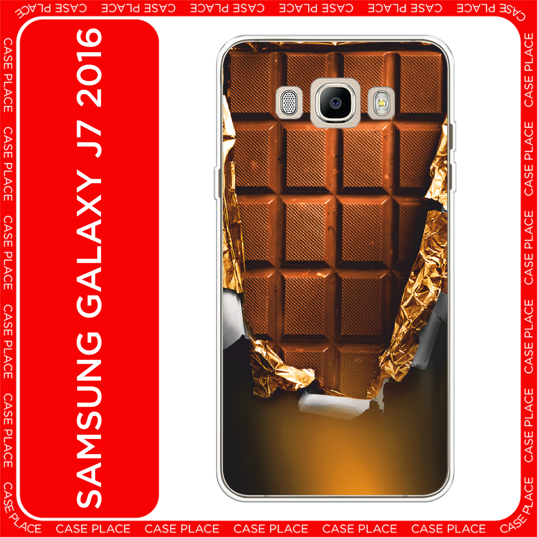Чехол на Samsung Galaxy J7 2016 / Самсунг Галакси Джей 7 2016 с принтом Шоколадка