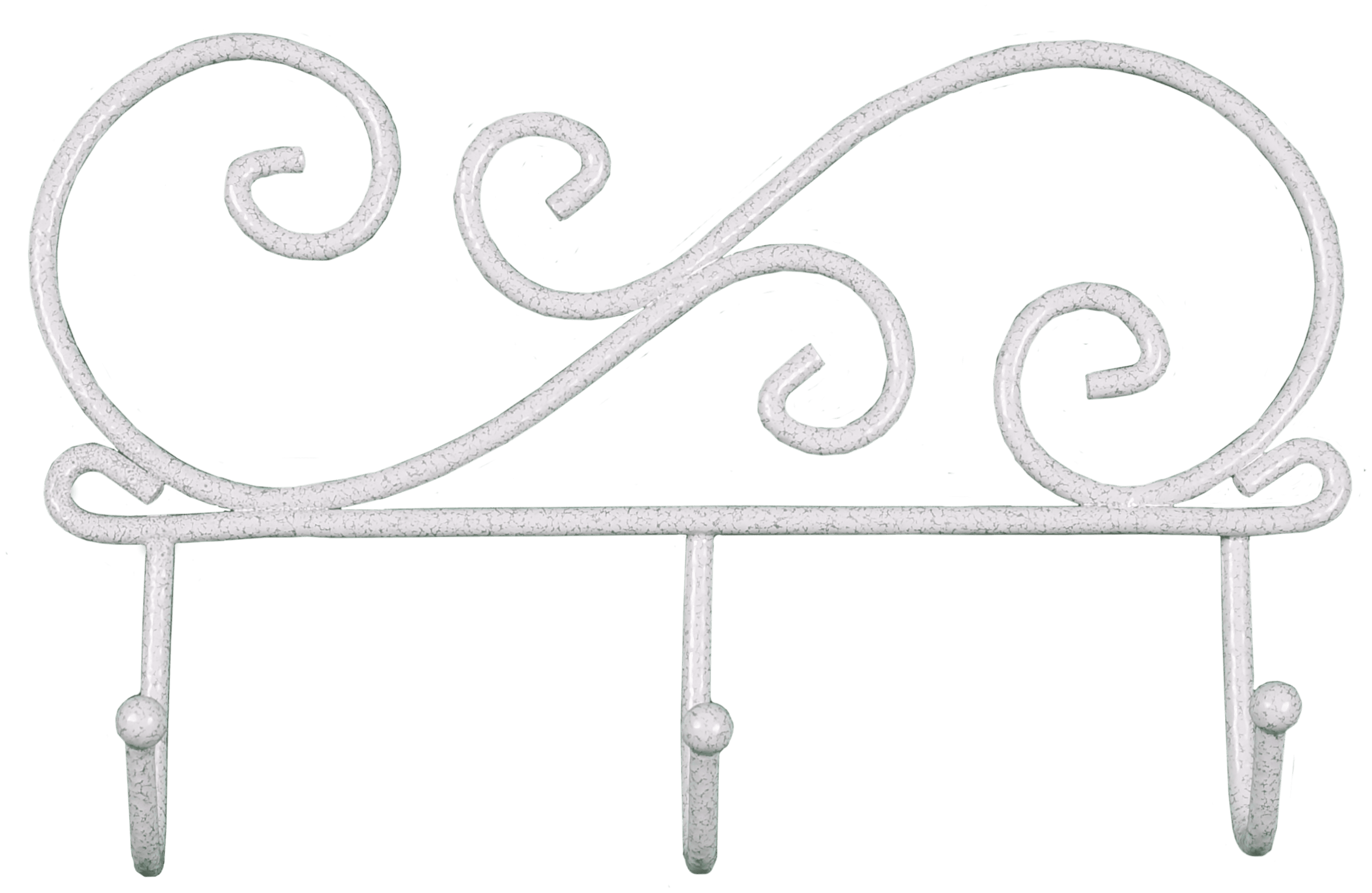 2 x Вешалка "Кружева 3" (Белый) Металл ЗМИ ВН 275 (Комплект из 2 штук)
