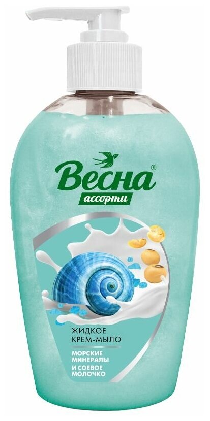 Весна Жидкое Мыло, Морские Минералы и Соевое молочко, 280 мл.