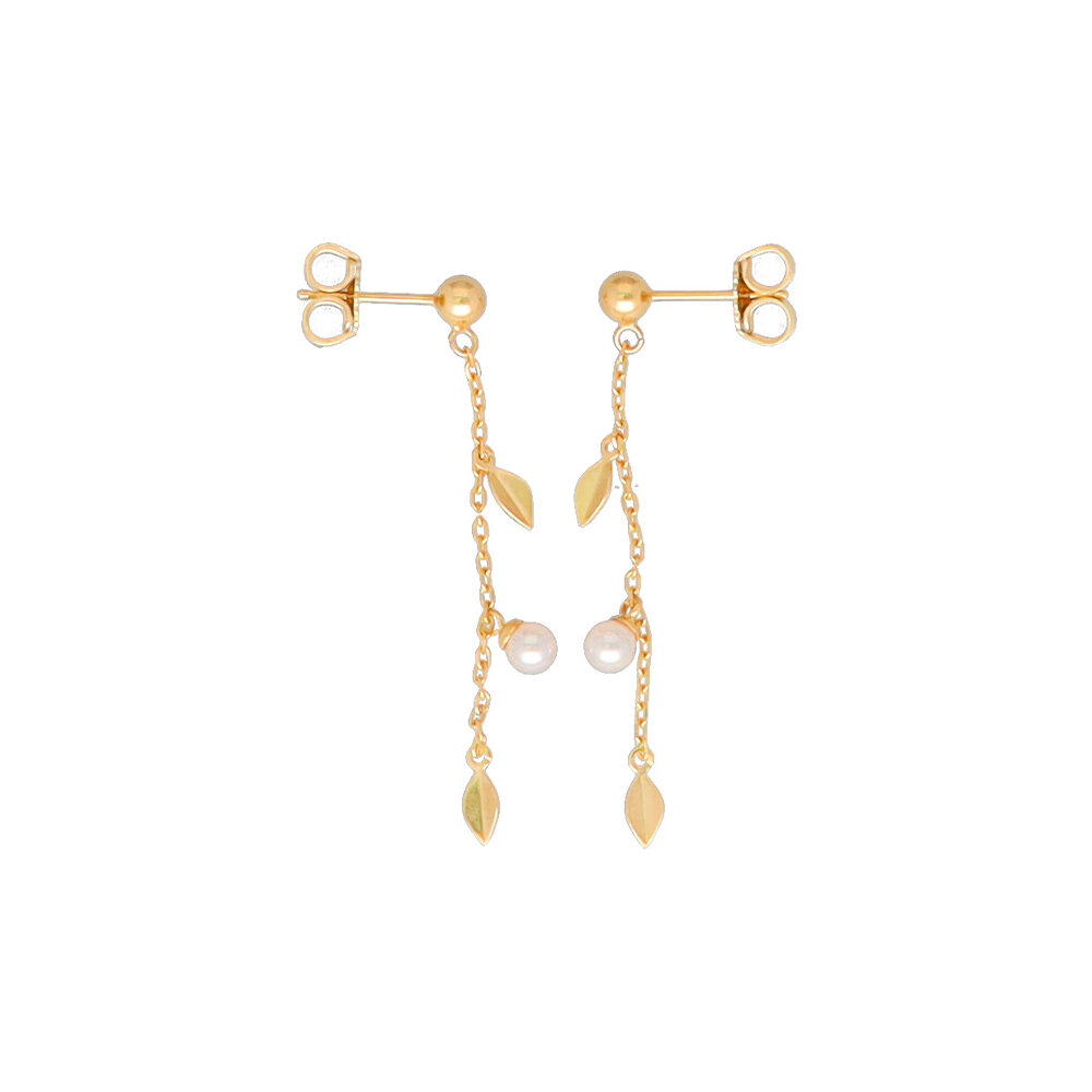 Серьги пусеты, серебро, 925 проба, золочение, жемчуг