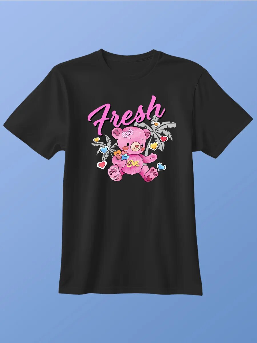 Футболка с принтом мишка