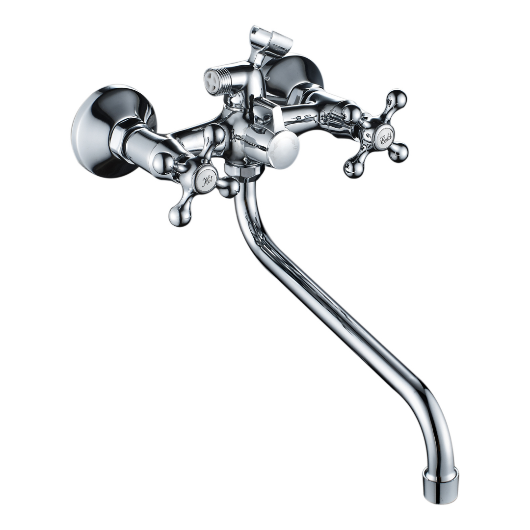 Смеситель для ванны RAINSBERG R50123F с длинным изливом, хром