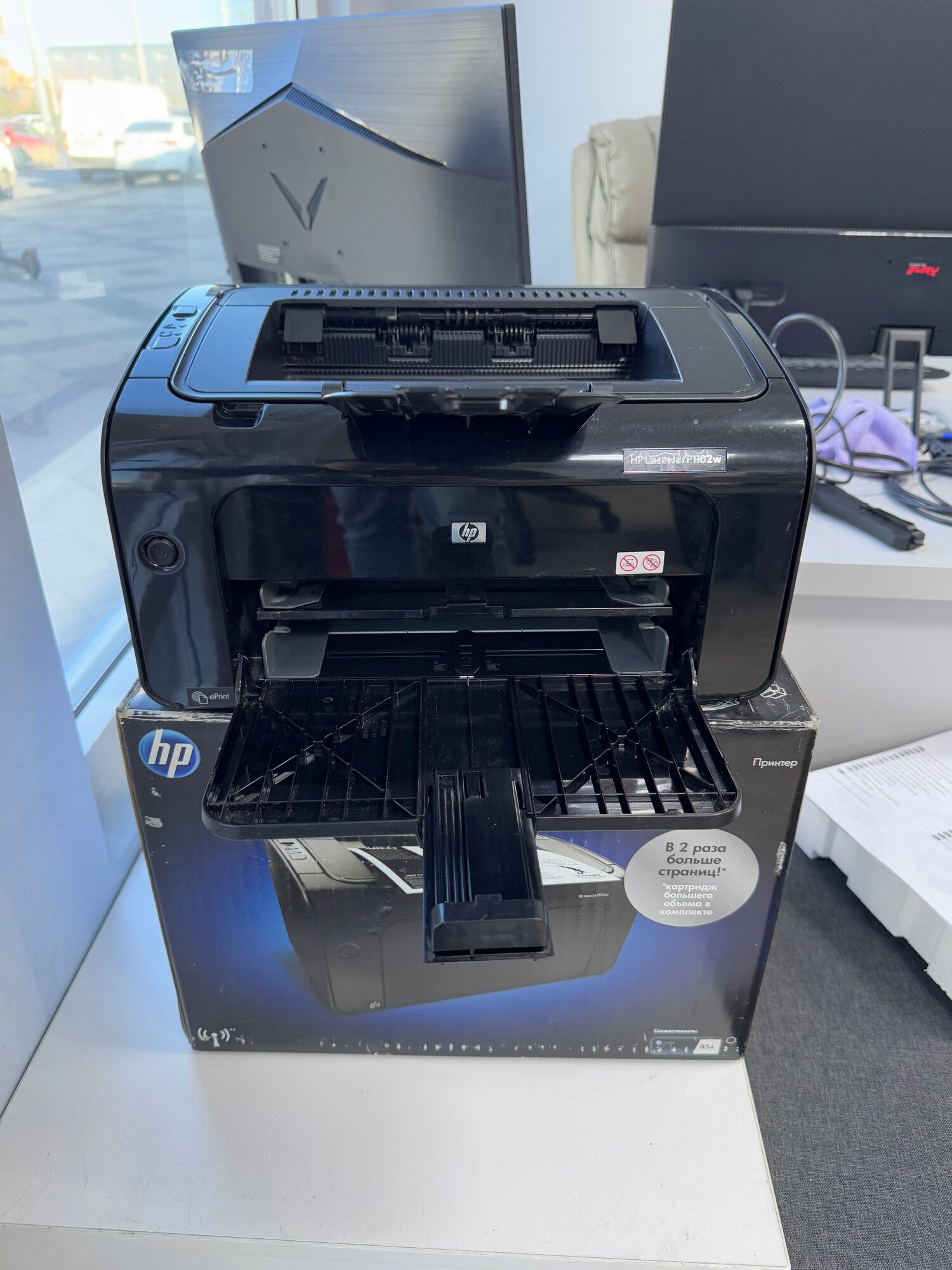 Принтер лазерный HP LaserJet Pro P1102w, ч/б, A4, черный