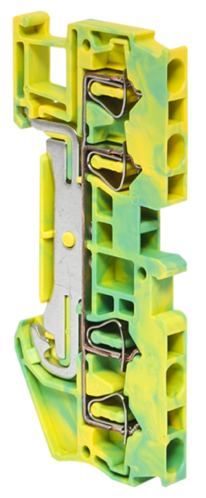 Клемма для проводов EKF / ЕКФ PROxima JXB-ST-2.5 земля пружинная, полиамид, 48.9х5.2х36.9мм желто-зеленая, 2.5мм², 1шт. / зажим