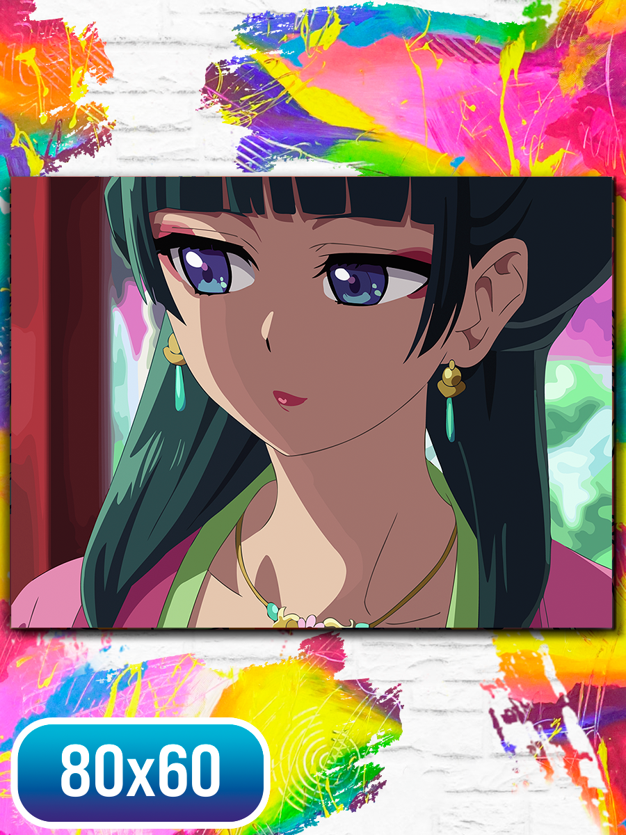 Картина по номерам на холсте аниме Мао Мао Герои Чистого Сердца (Anime) - 15340 60x80 Г