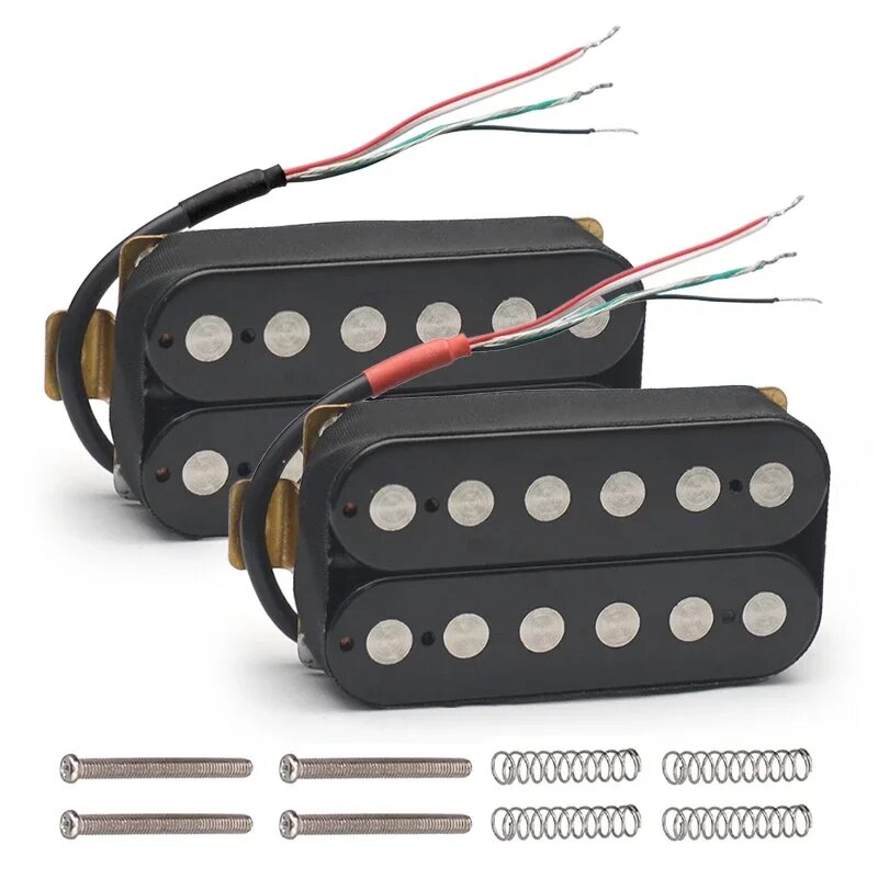 GETMUSIC Звукосниматель хамбакера для электрогитары MU2288 черный/белый 1Set Black