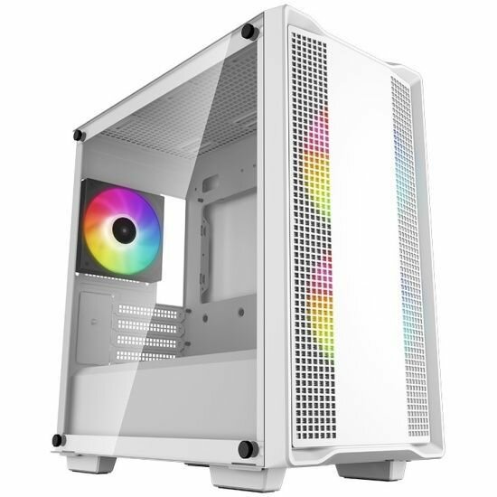 Корпус DeepCool CC360 WH ARGB без БП, боковое окно (закаленное стекло), белый, mATX