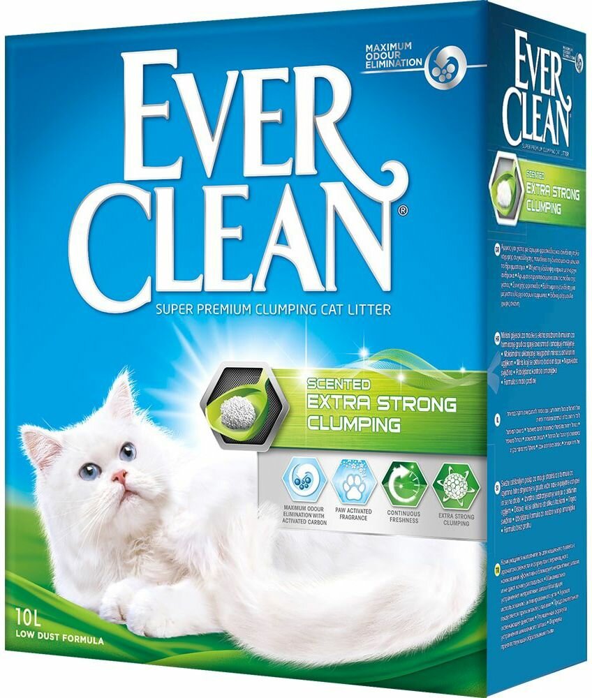 Ever Clean Extra Strong Scented комкующийся наполнитель с ароматизатором 10 л
