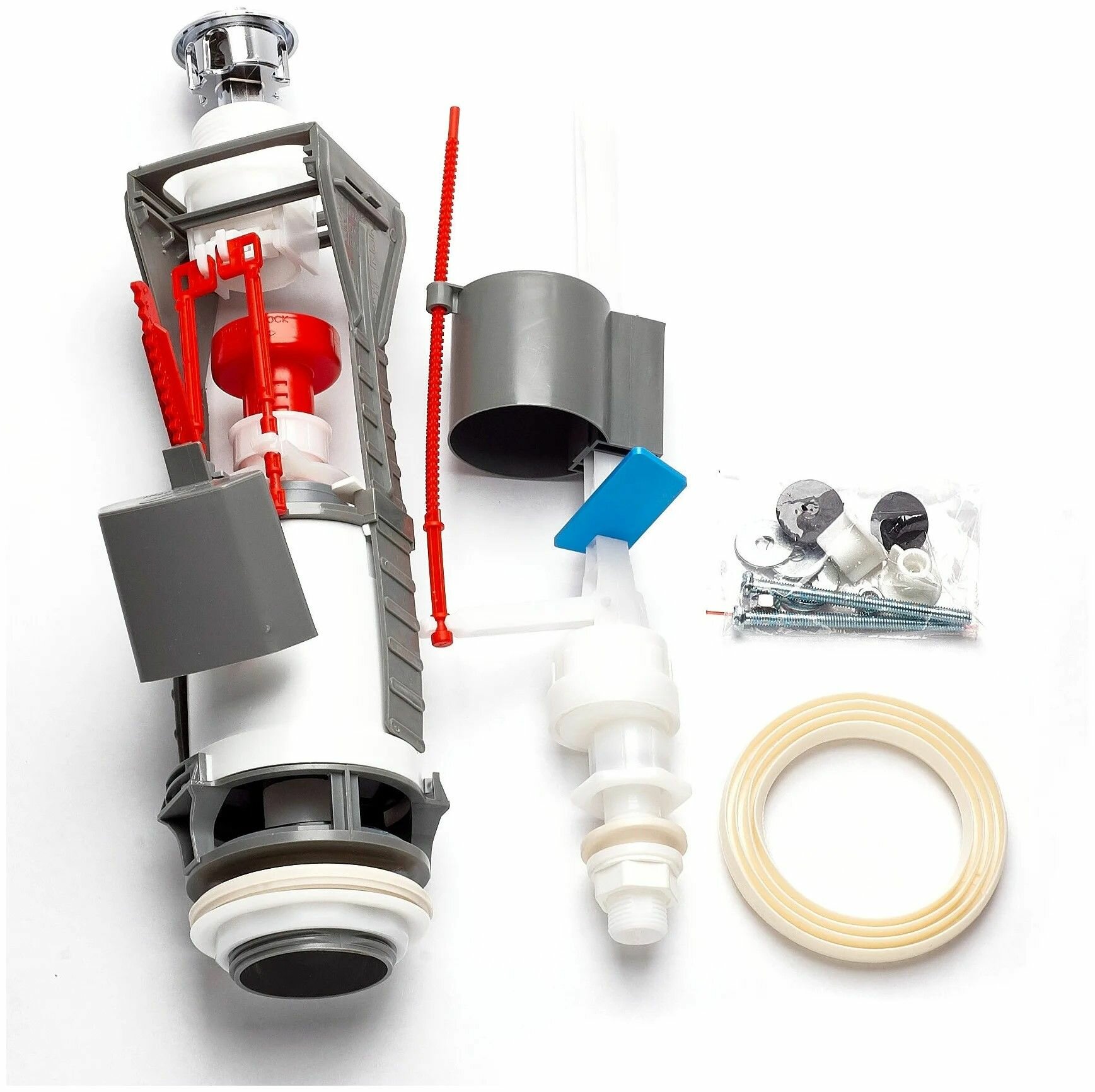 Механизм смыва VIDIMA Sirius, комплект, двойная кнопка смыва, нижняя подводка, 1/2" (WW969185)