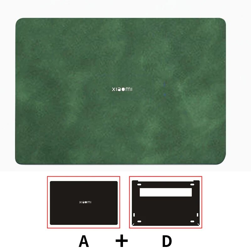Кожаный чехол для ноутбука rengz Xiaomi Book 2024 15 Pro Redmi 14 2023, Dark green AD