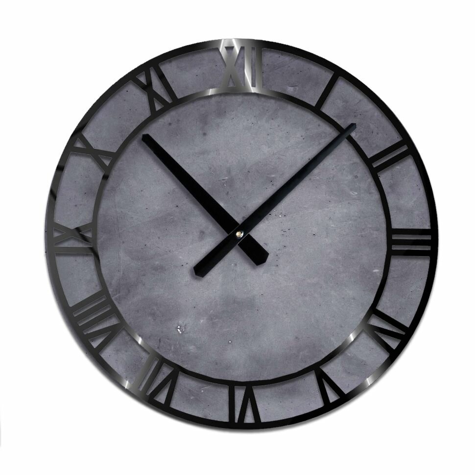 Заготовка для часов зеркальный римский циферблат EPOXYMASTER Черный, 30 см