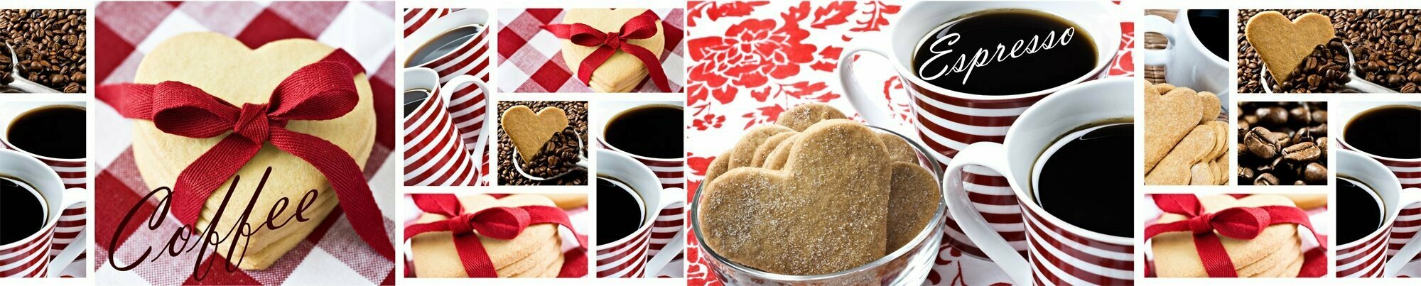 Фартук для кухни из АБС пластика 3000*600*1,5мм. Кухонный фартук ABS с фотопечатью "Кофе с любовью"