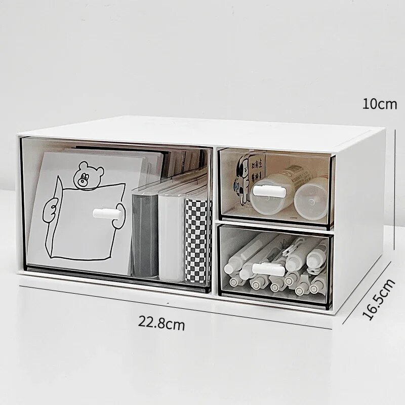 Прозрачный акриловый органайзер PGY для мелочей, 3 drawers