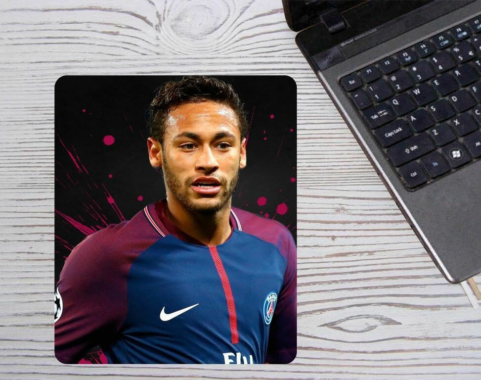 Коврик для мышки игровой 36 на 29 см GOODbrelok Неймар да Силва Сантос Жуниор, Neymar da Silva Santos Junior для мышки №29