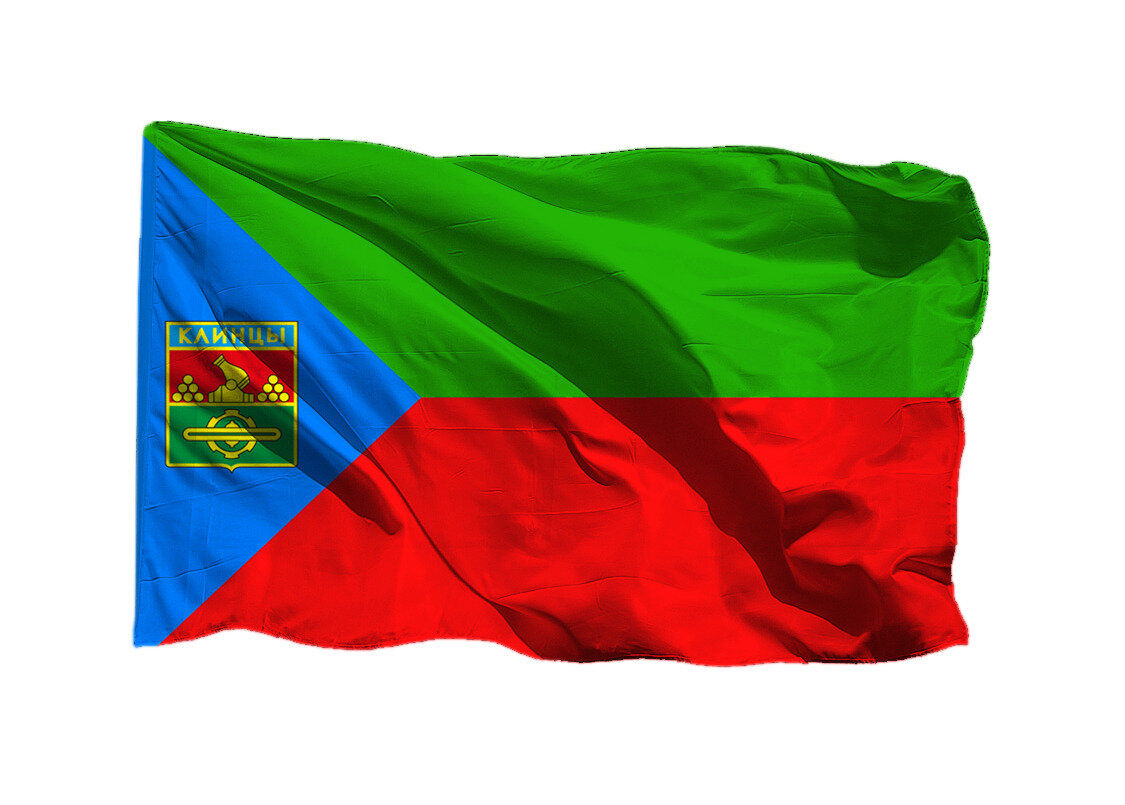 Флаг Клинцов на сетке, 100х150 см - для уличного флагштока