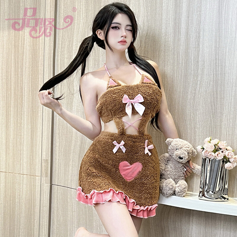 Костюм Pinxian "Плюшевый кот", женское белье, сексуальный, двухмерный, Kawaii, трансграничный