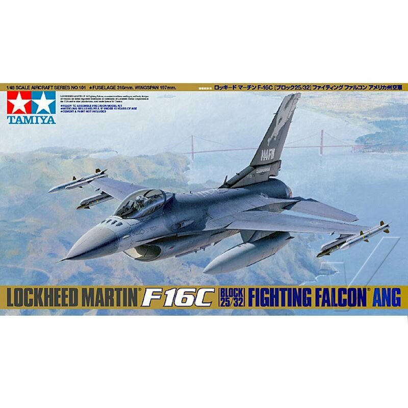 Tamiya 61101 1/48 Локхид Мартин F-16C Block 25/32 Falcon ANG сборная модель самолета