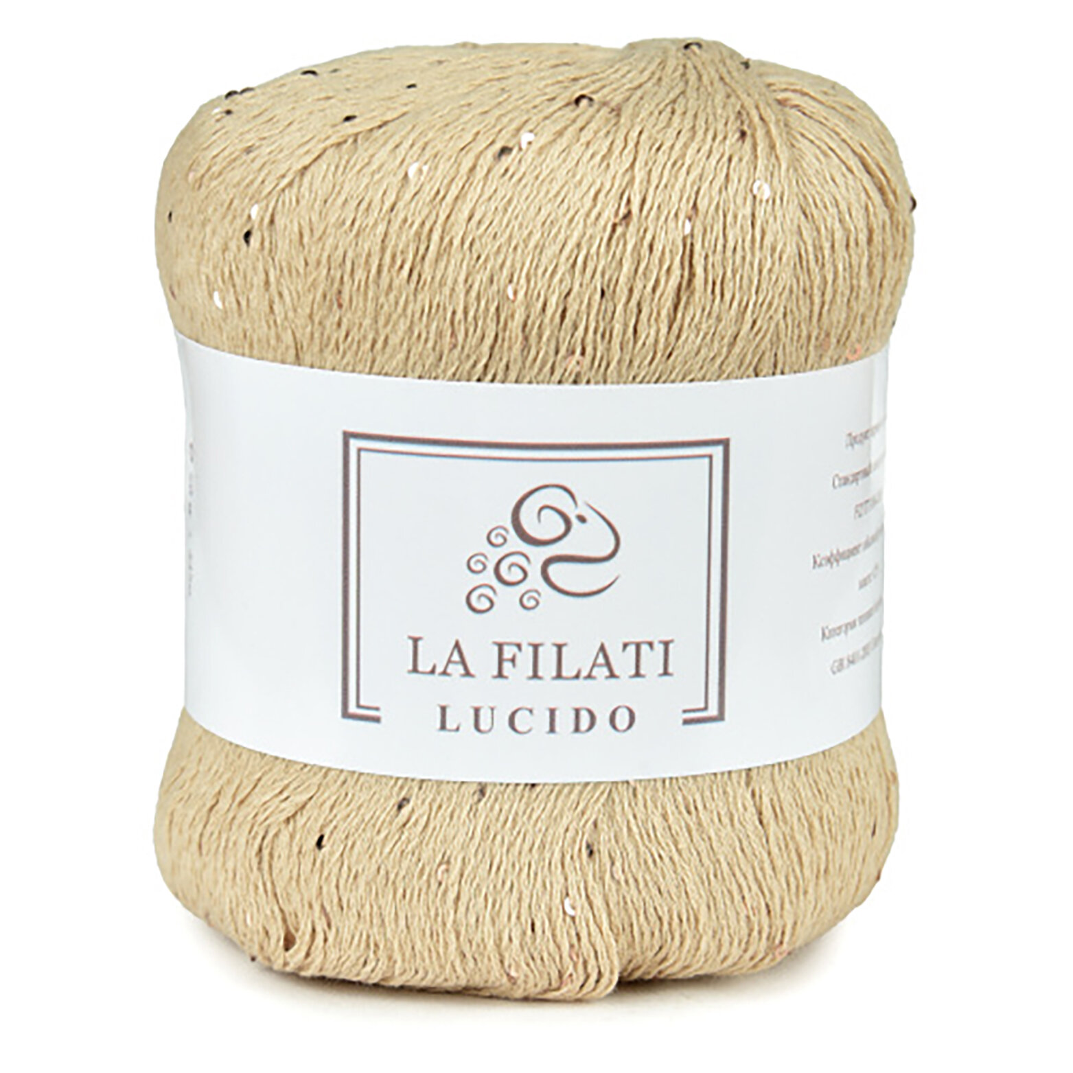 1 Моток, La Filati LUCIDO, 90% Хлопок, 10% Микропайетки / 50 гр. - 445 м. Цвет-80030