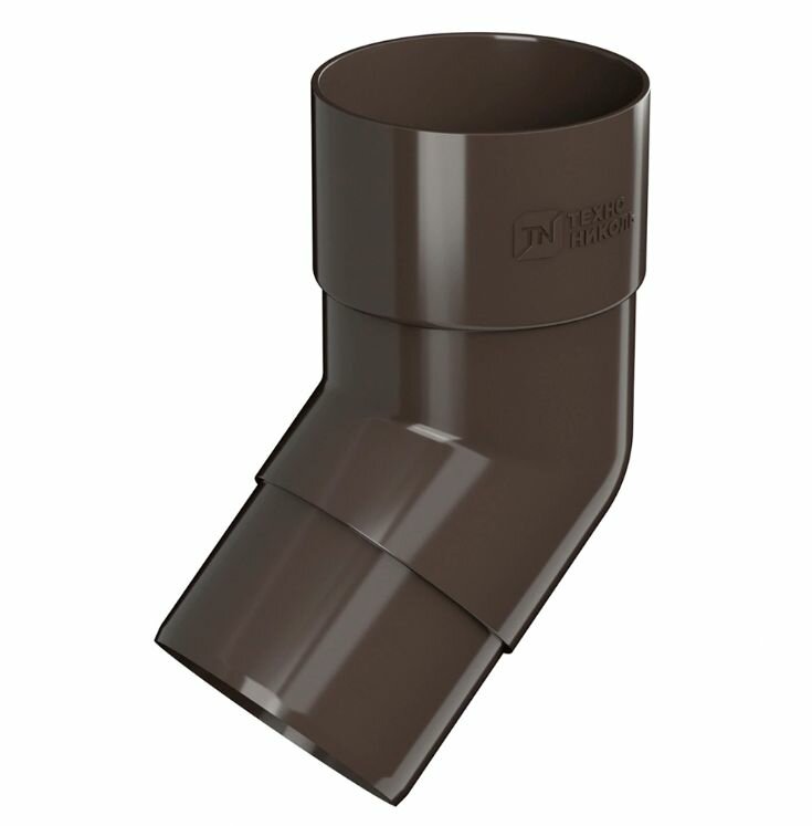 Колено водосточной трубы технониколь 82мм 45 темно-коричневое RAL 8019