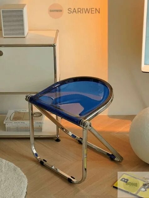 Стул SARIWEN откидной, полукруглый, металлический, без подлокотников