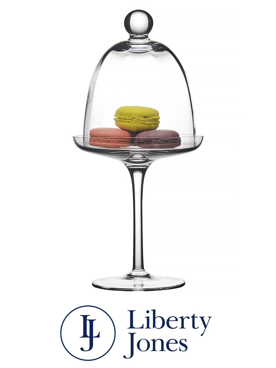 Блюдо для десертов с крышкой-куполом Liberty Jones Sugary 12,5х26 см, стекло