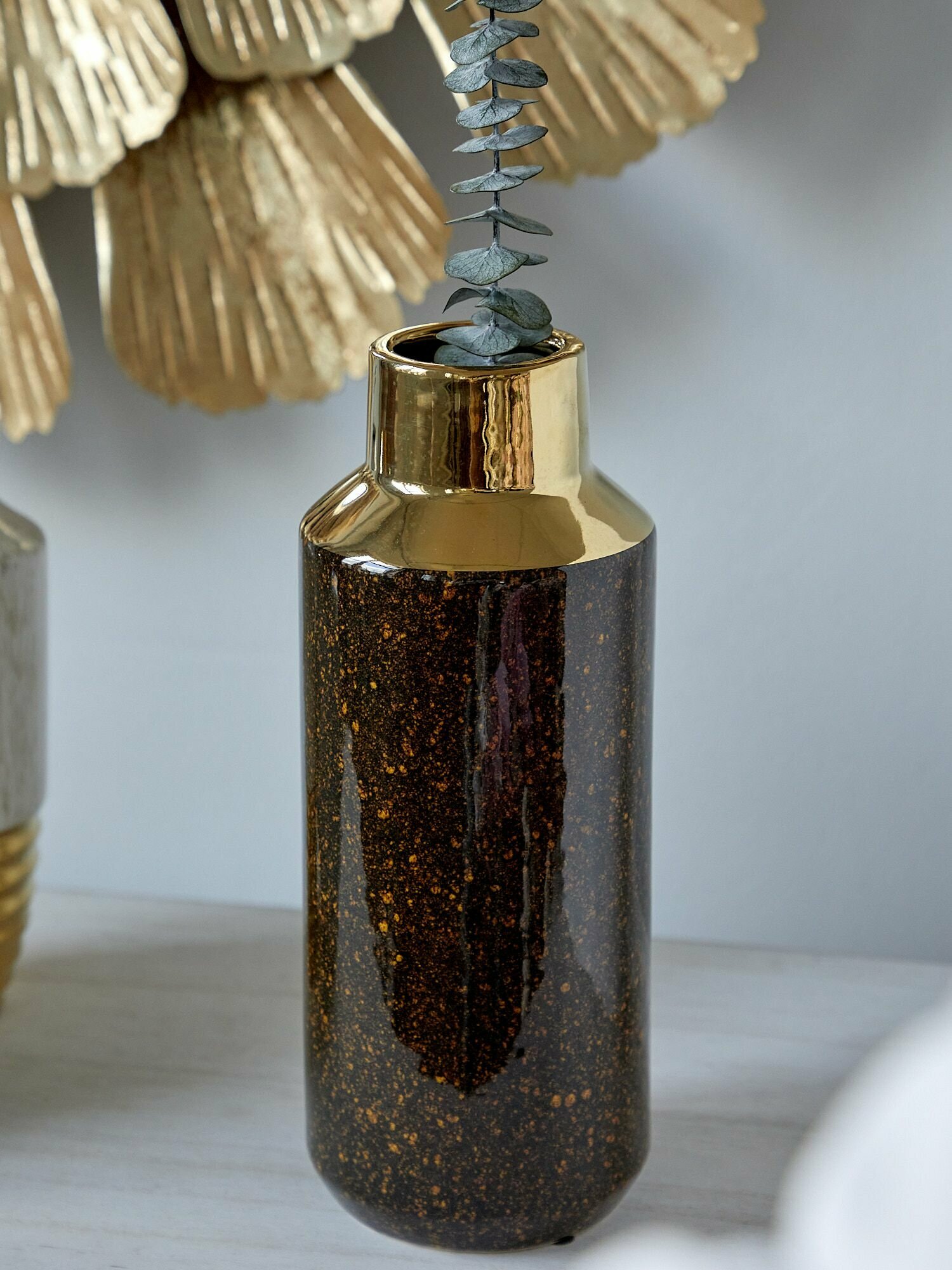 74-042 Ваза интерьерная, настольная, керамика 11х11х29см, Glasar