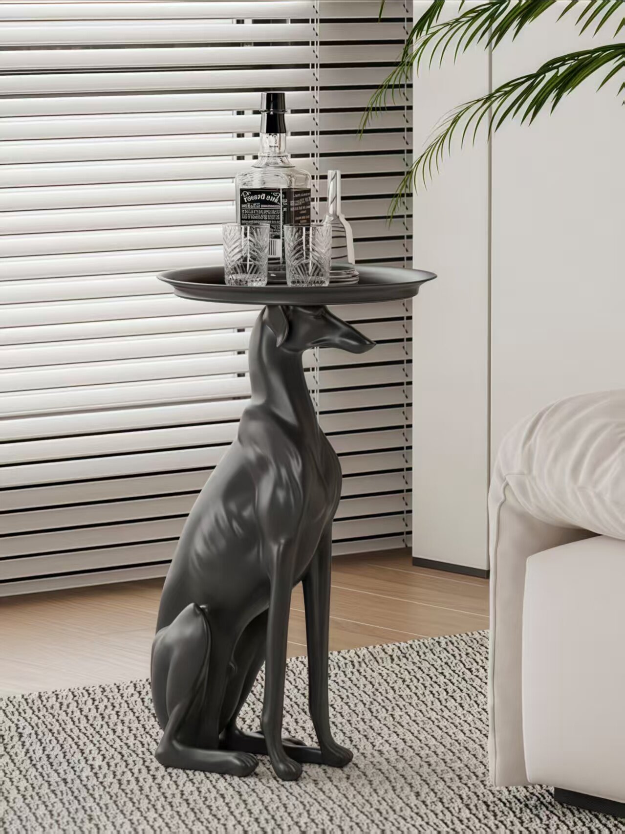 Кофейный столик "Статуя Собаки", офисный, акриловый, 16х40х54 см