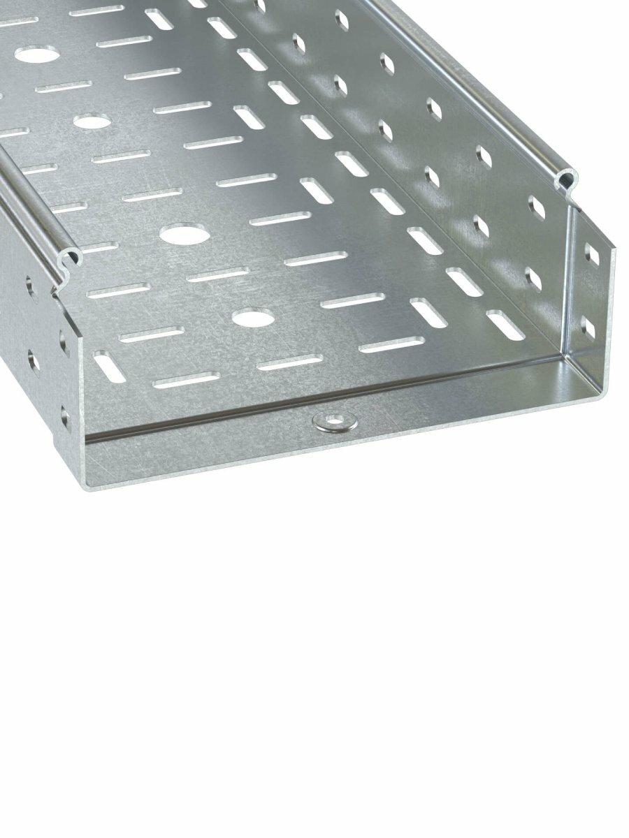 Лоток перфорированный DKC 100х80 L3000 толщина 1,5 мм, серый