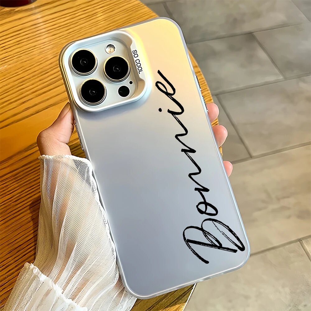 Индивидуальный персонализированный именной чехол с кистью для рукописного ввода для white, iPhone 16