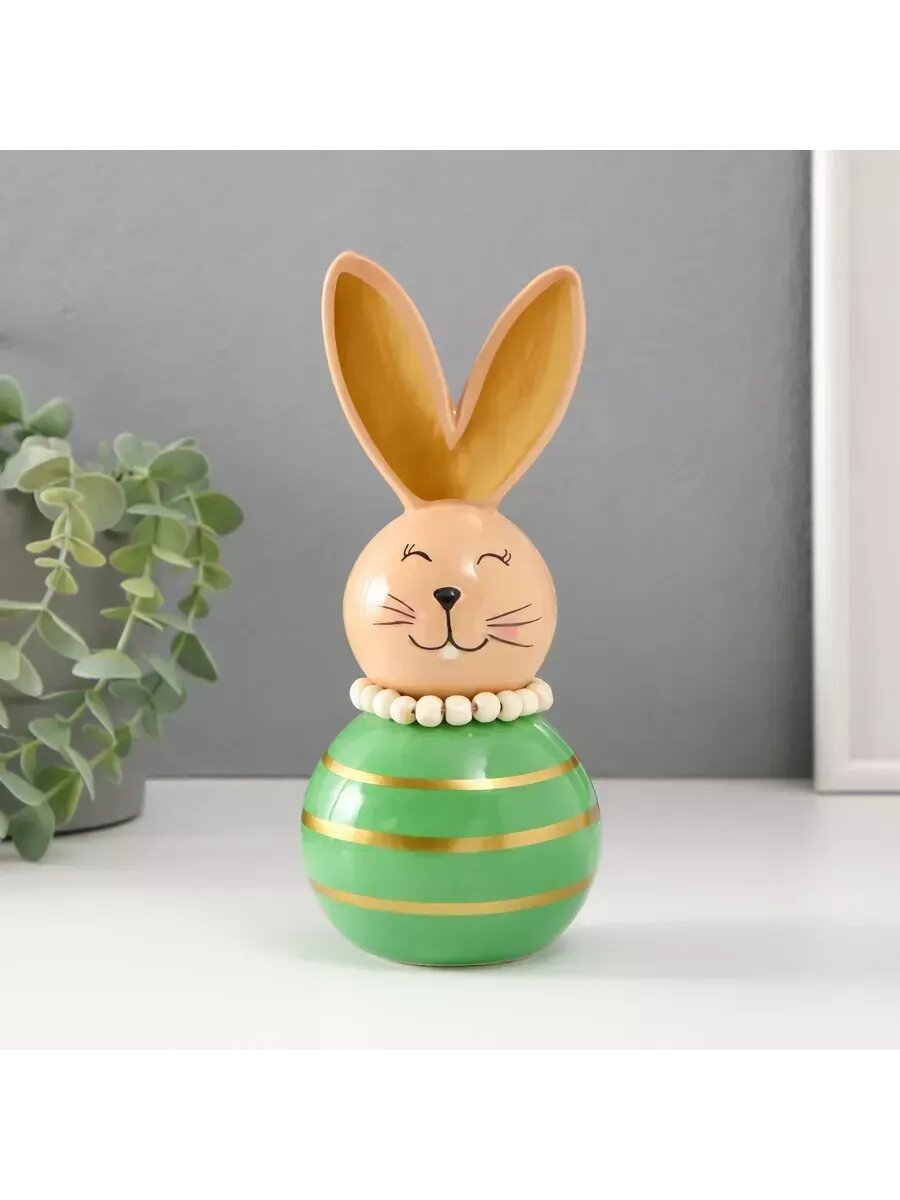 Пасхальный кролик неваляшка для декора