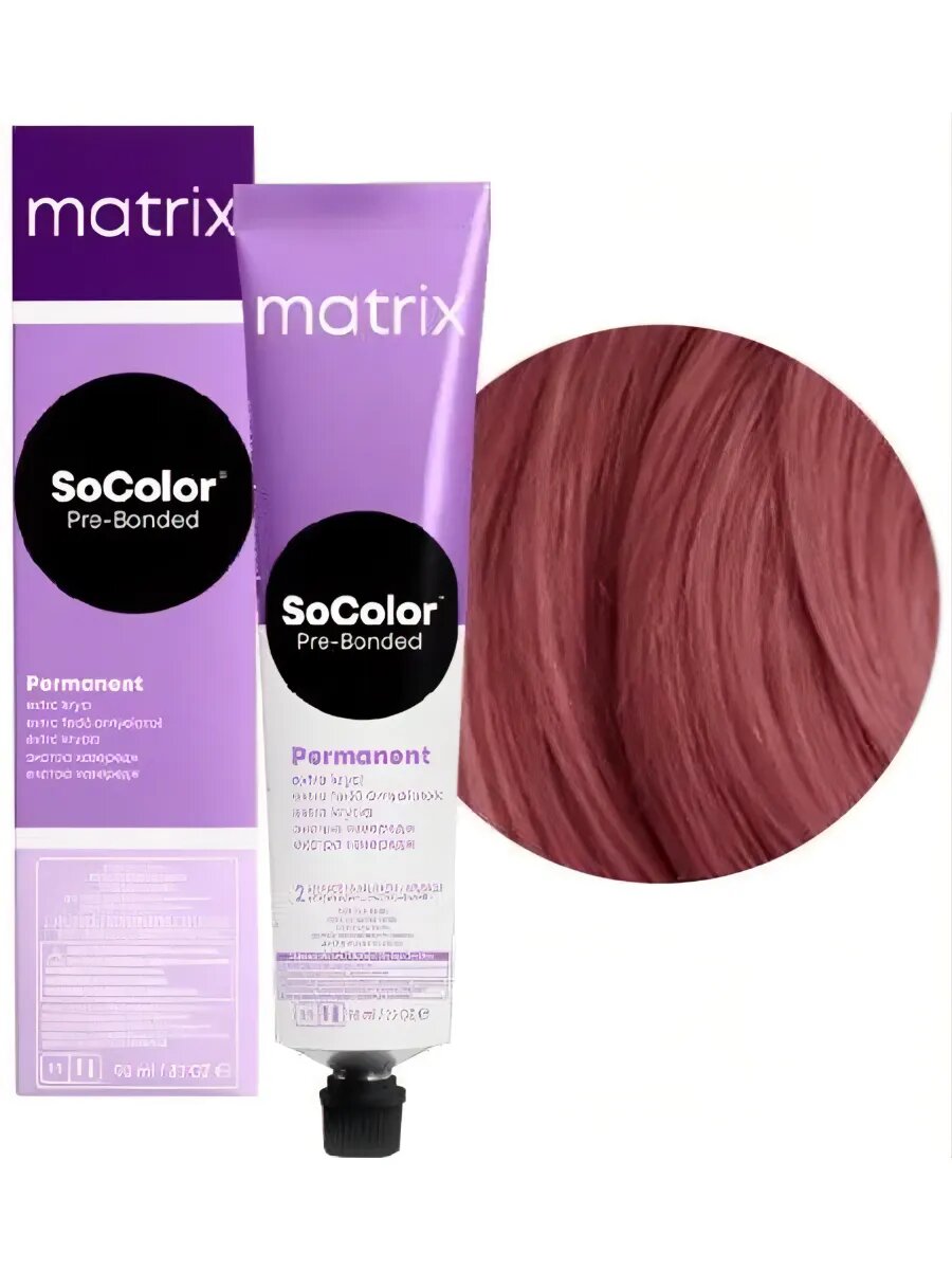 Краска для волос Matrix Coloring Hair SoColor Pre-Bonded, Перманентная краска для волос с бондером, 506RB (506.65)