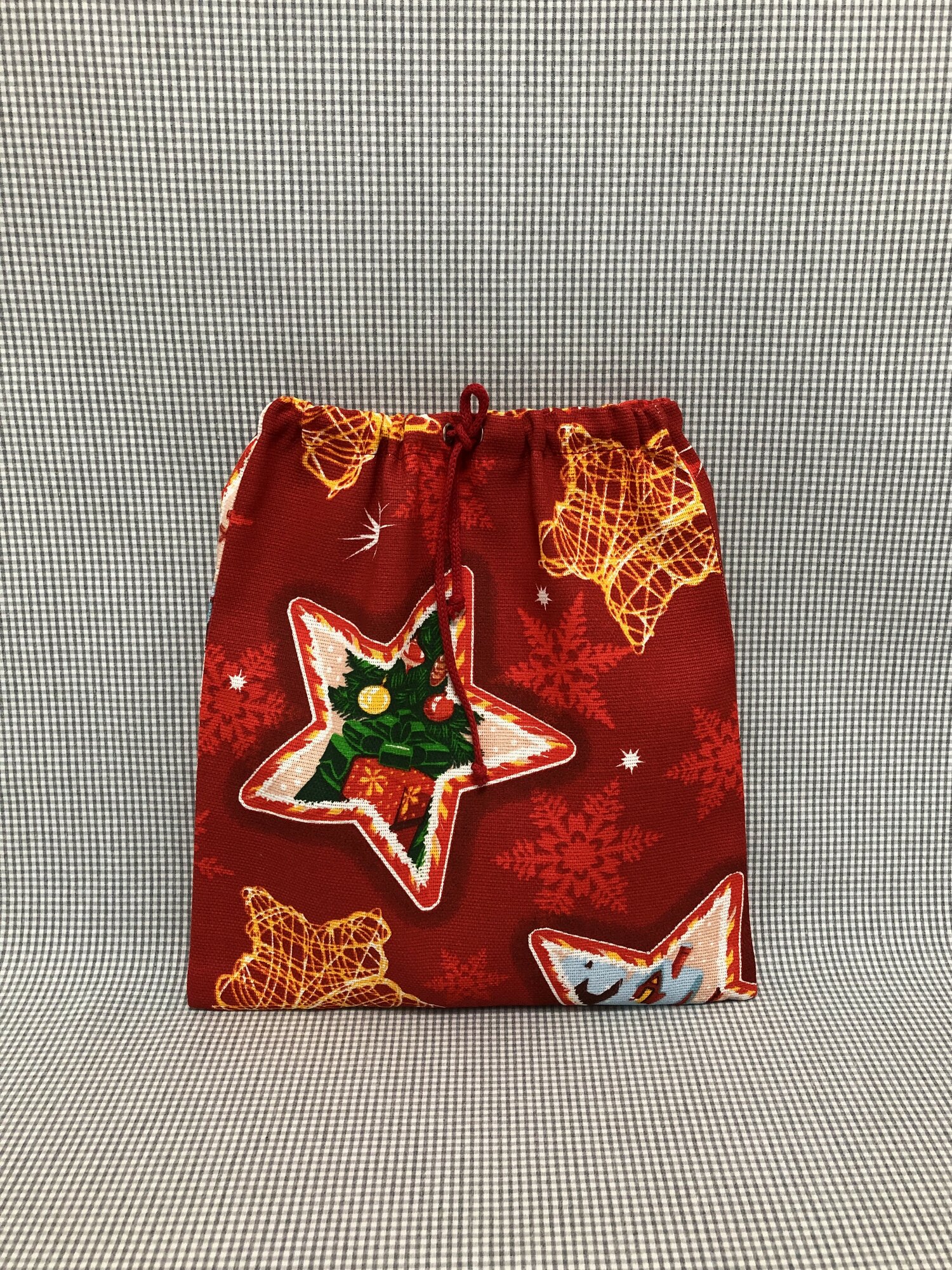 Мешочек из рогожки 26х28 см, -нг18-1, новогодний, для упаковки и хранения