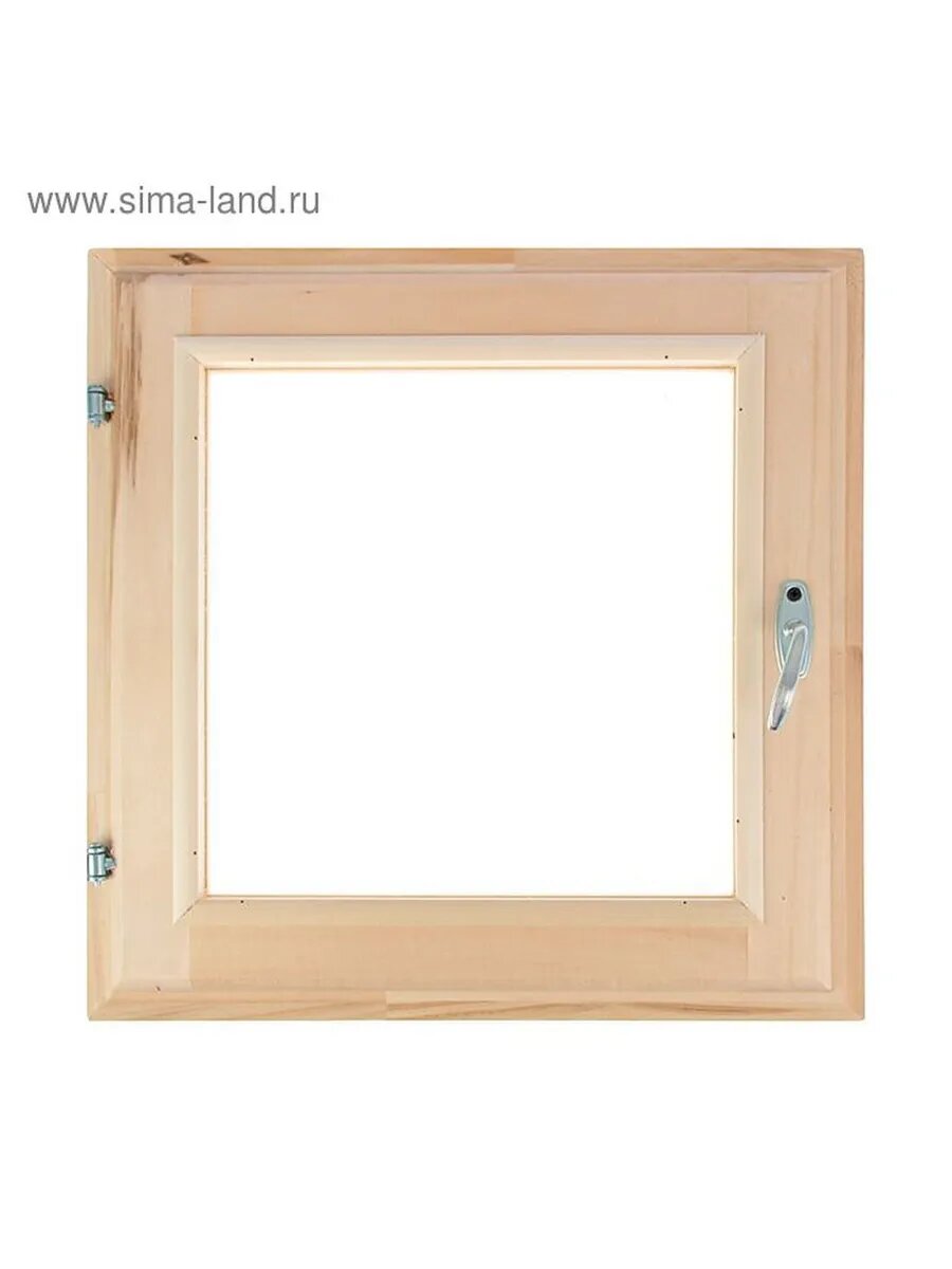 Эстетичное деревянное окно 50x50 см