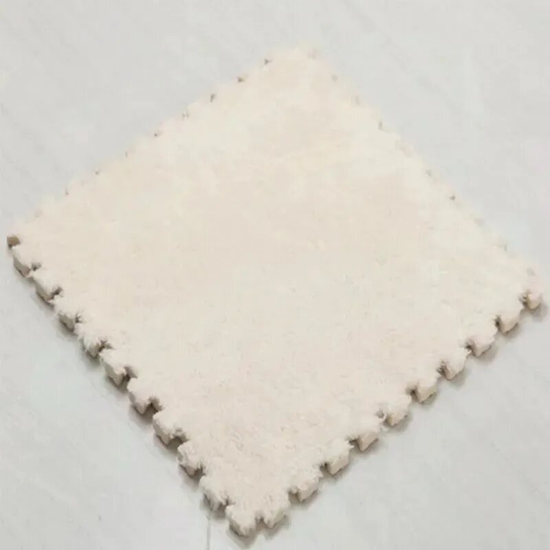 Коврик-пазл 30x30 см 10 шт. Развивающий мягкий напольный коврик для детей белый — фото 1