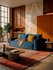 Диван Софт 3 Cilium Indigo NOW 240x94x80 см, синий Вельвет, еврокнижка Фиеста