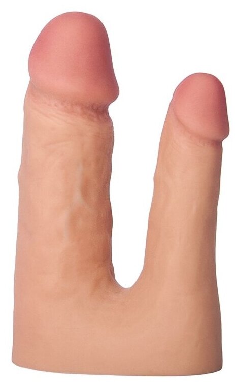 ToyFa Фаллопротез термопластичная резина XLover Double Pleasure 16 см, 748013, телесный