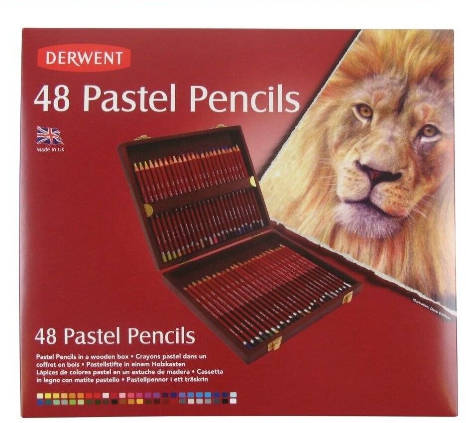 Набор пастельных карандашей Pastel Pencils 48 цветов в деревянной упаковке