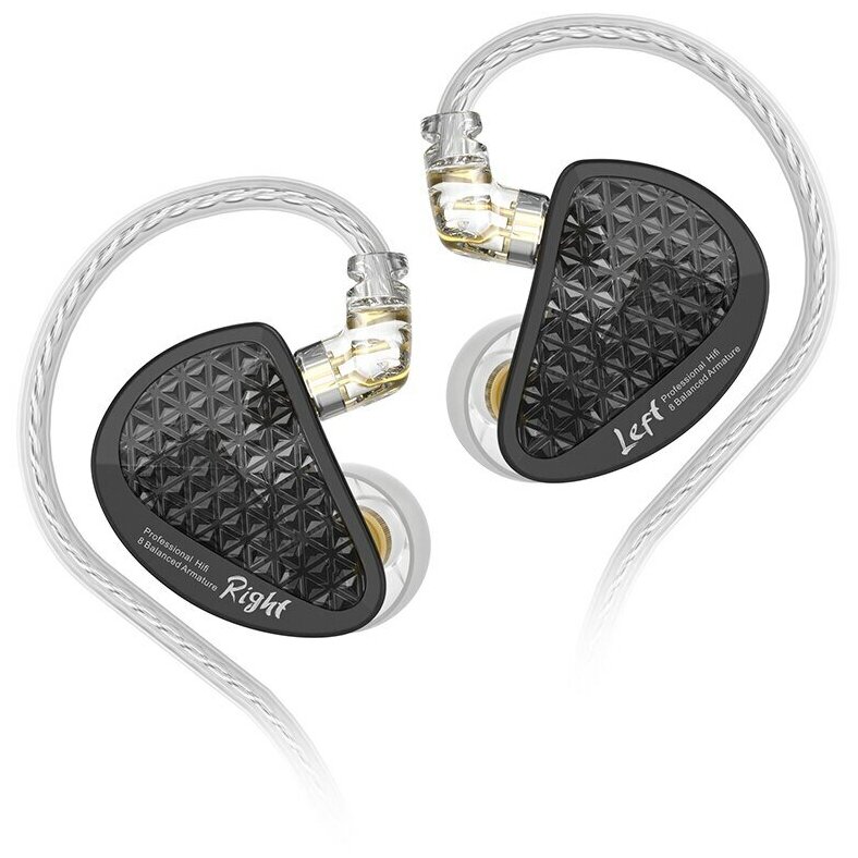 Арматурные наушники KZ AS16 Pro черные, без микрофона