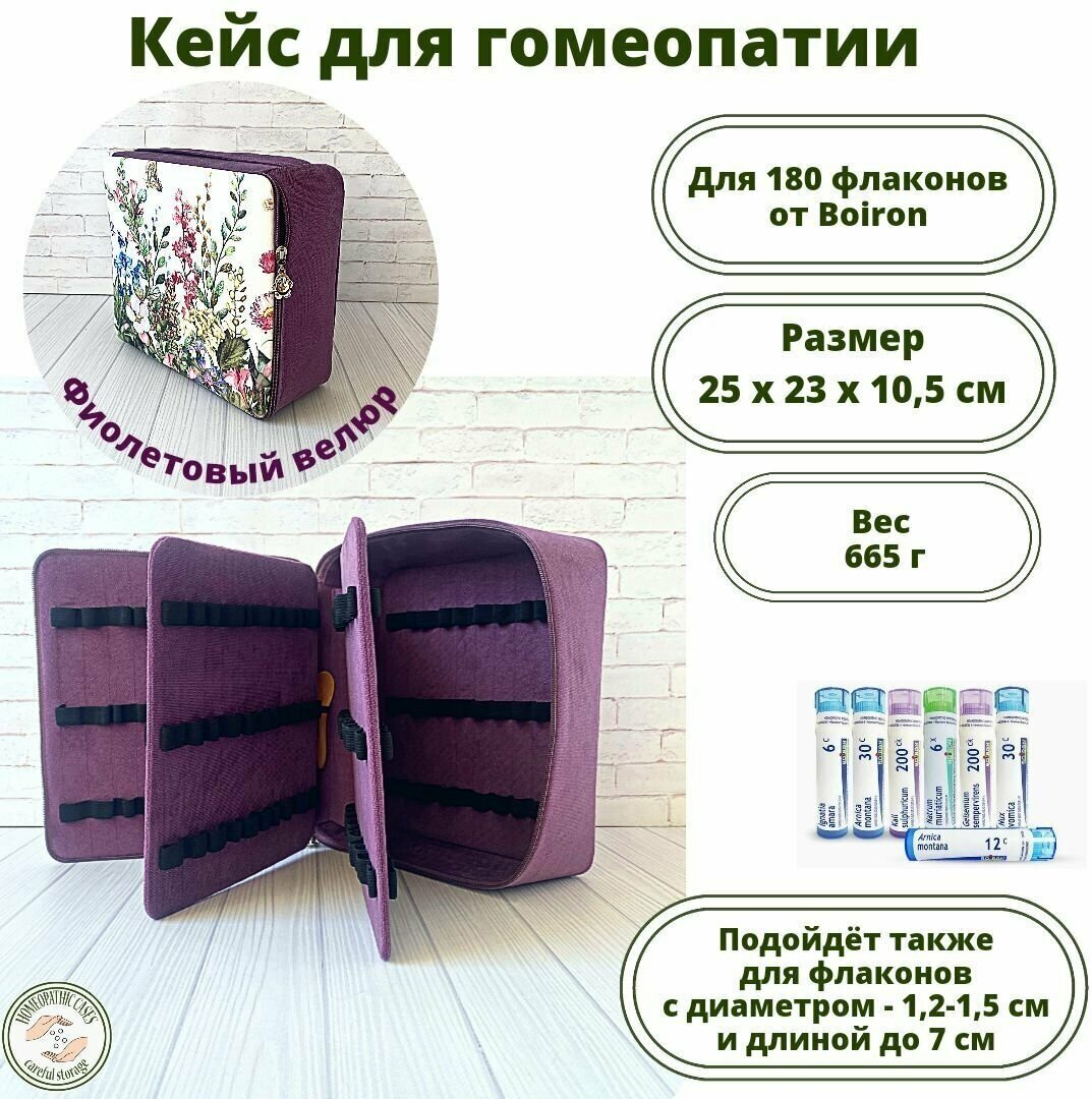 Аптечка, пенал, кейс для гомеопатических препаратов Буарон на 180 препаратов