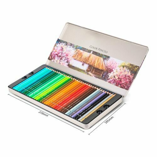 Карандаши Deli 6568 6568, липа, 72 цв, коробка металлическая