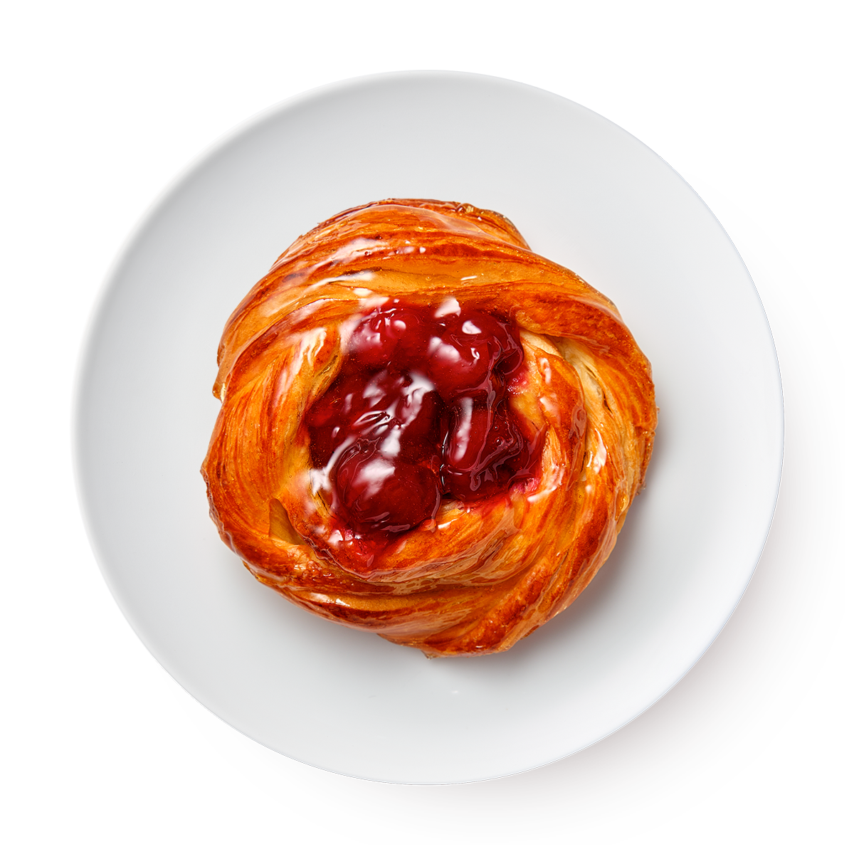 Вензель Калачёво, с вишней, слоёное тесто, заварной крем, 120 г