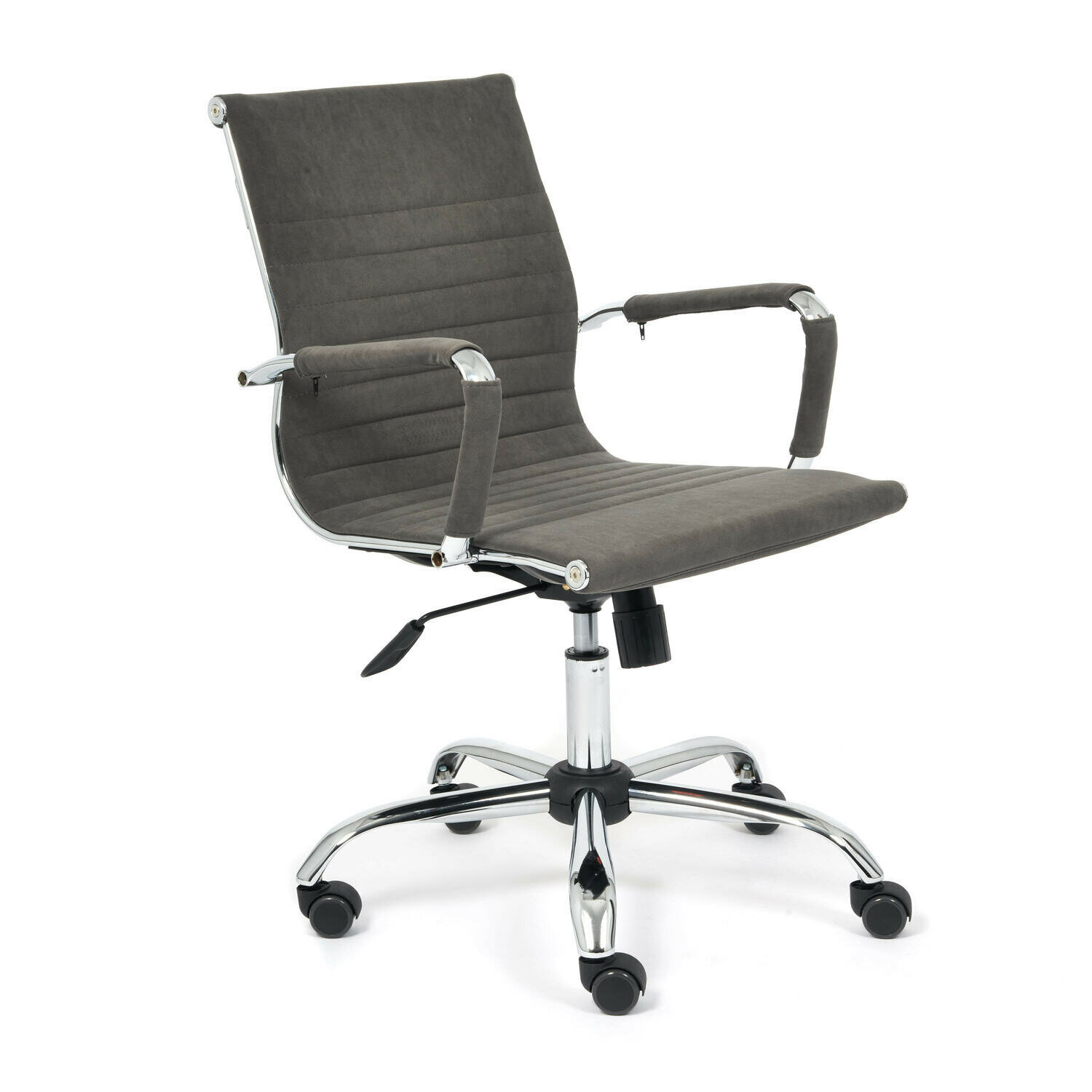 Кресло офисное TetChair URBAN-LOW флок , серый, 29 Размеры: Высота 900мм Глубина 460мм Ширина 540мм