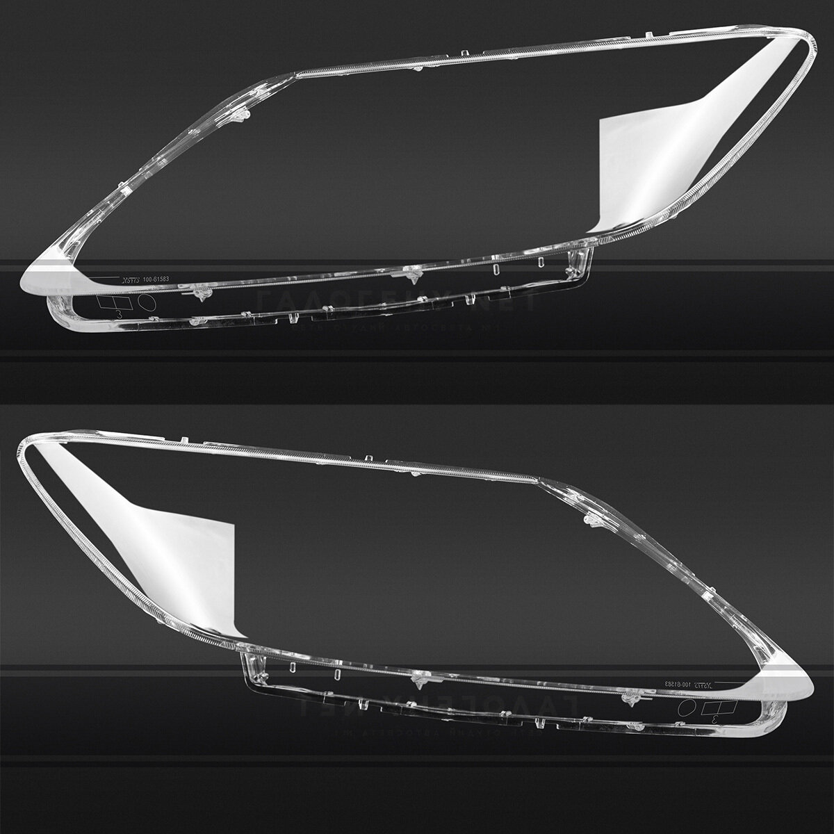 Стекла фар для Mazda CX-7 (2006-2012), комплект, поликарбонат