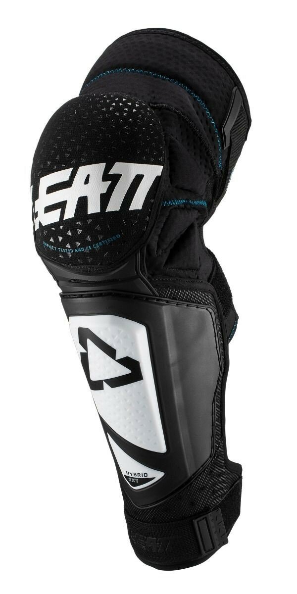Наколенники Leatt 3DF Hybrid EXT Knee & Shin Guard (5019400), цвет Чёрный/Белый, размер защиты S/M