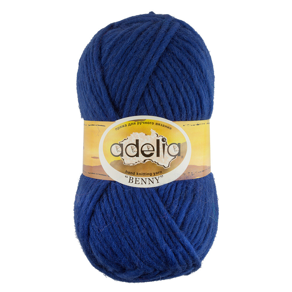 Пряжа ADELIA "BENNY" 100% шерсть 100 г 96 м №738 синий