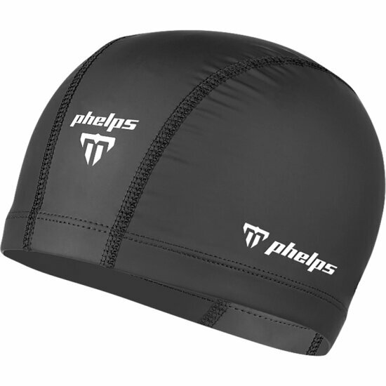 Шапочка для плавания Phelps AQUASPHERE Aqua Speed, латекс/лайкра, чёрный