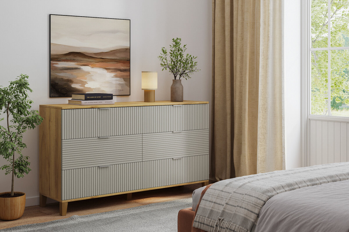 Комод Марвин 7 фрезеровка 8 Сантьяго для документов для книг для обуви для одежды для посуды 140*80*40