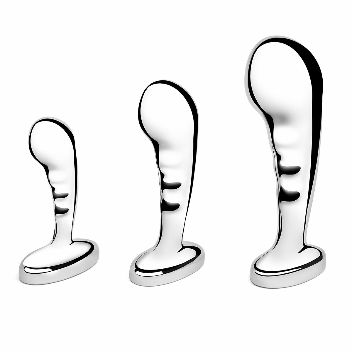 Набор стальных стимуляторов простаты b-Vibe Stainless Steel P-Spot Training Set